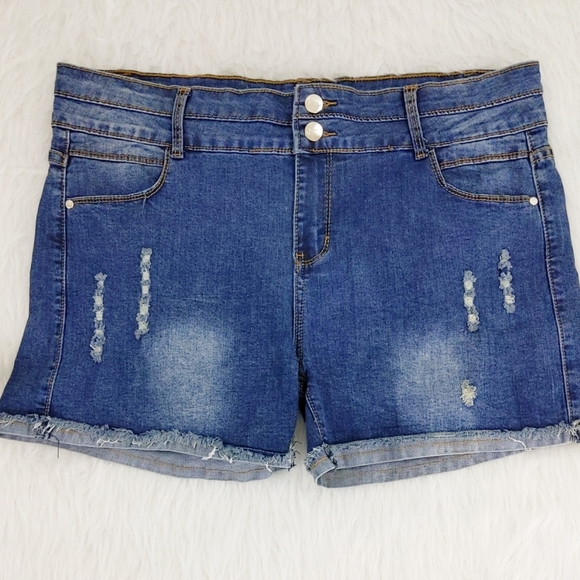 Jeans | Shorts | Distressed Highrise Jeans Shorts Sz 6 | Poshmark